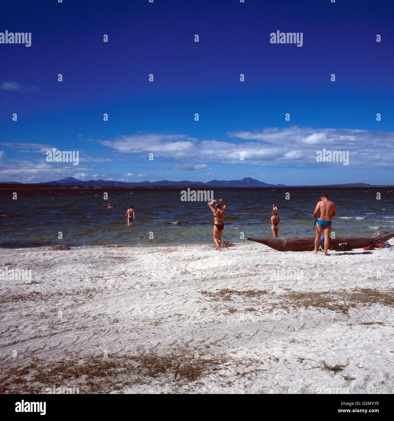 Erholung am Lac Anosy auf Madagaskar, Madagaskar 1989. Recovery at Lake ...