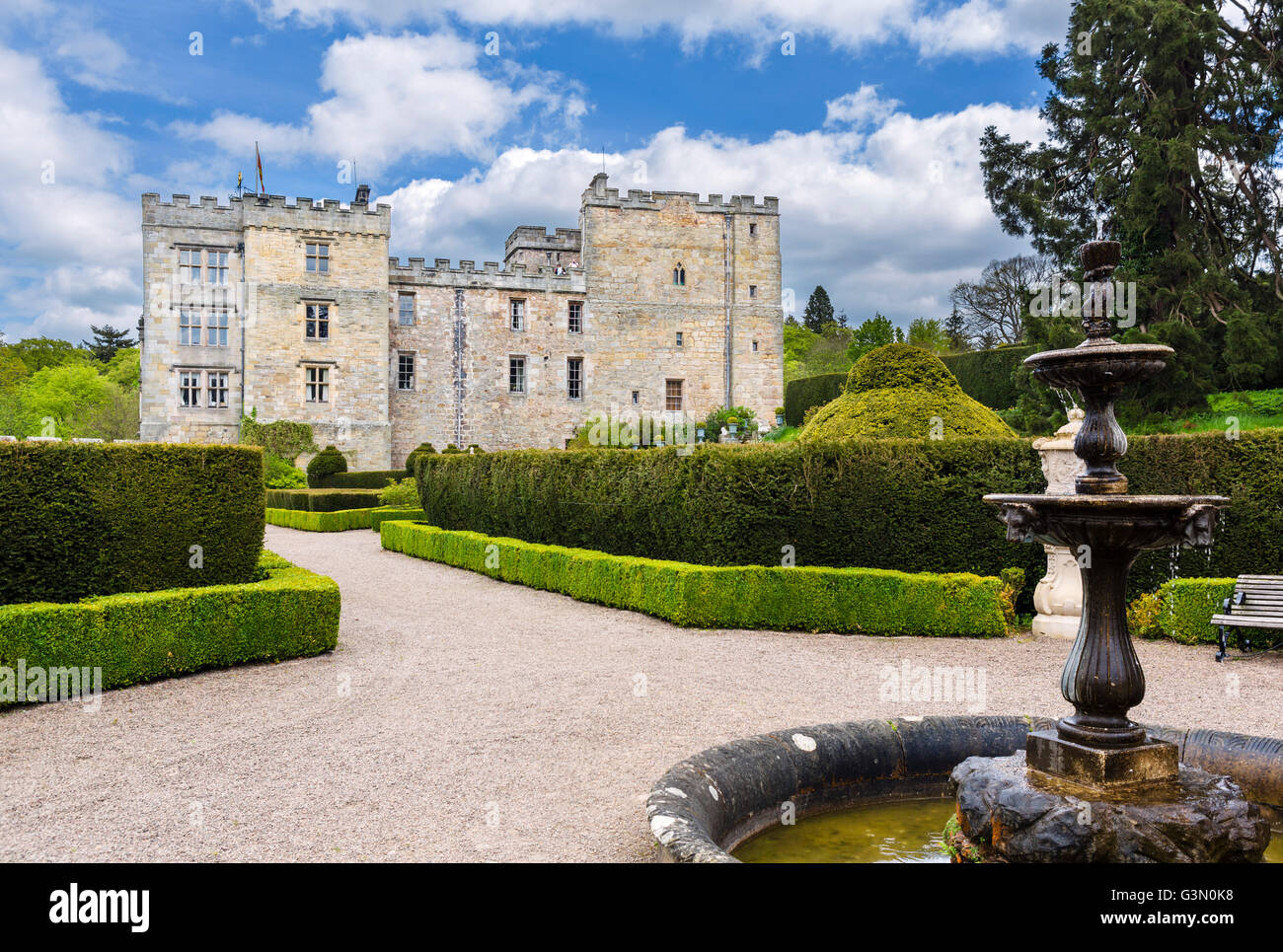 Side view of Chillingham Castle, Northumberland, England, UK Stock ...