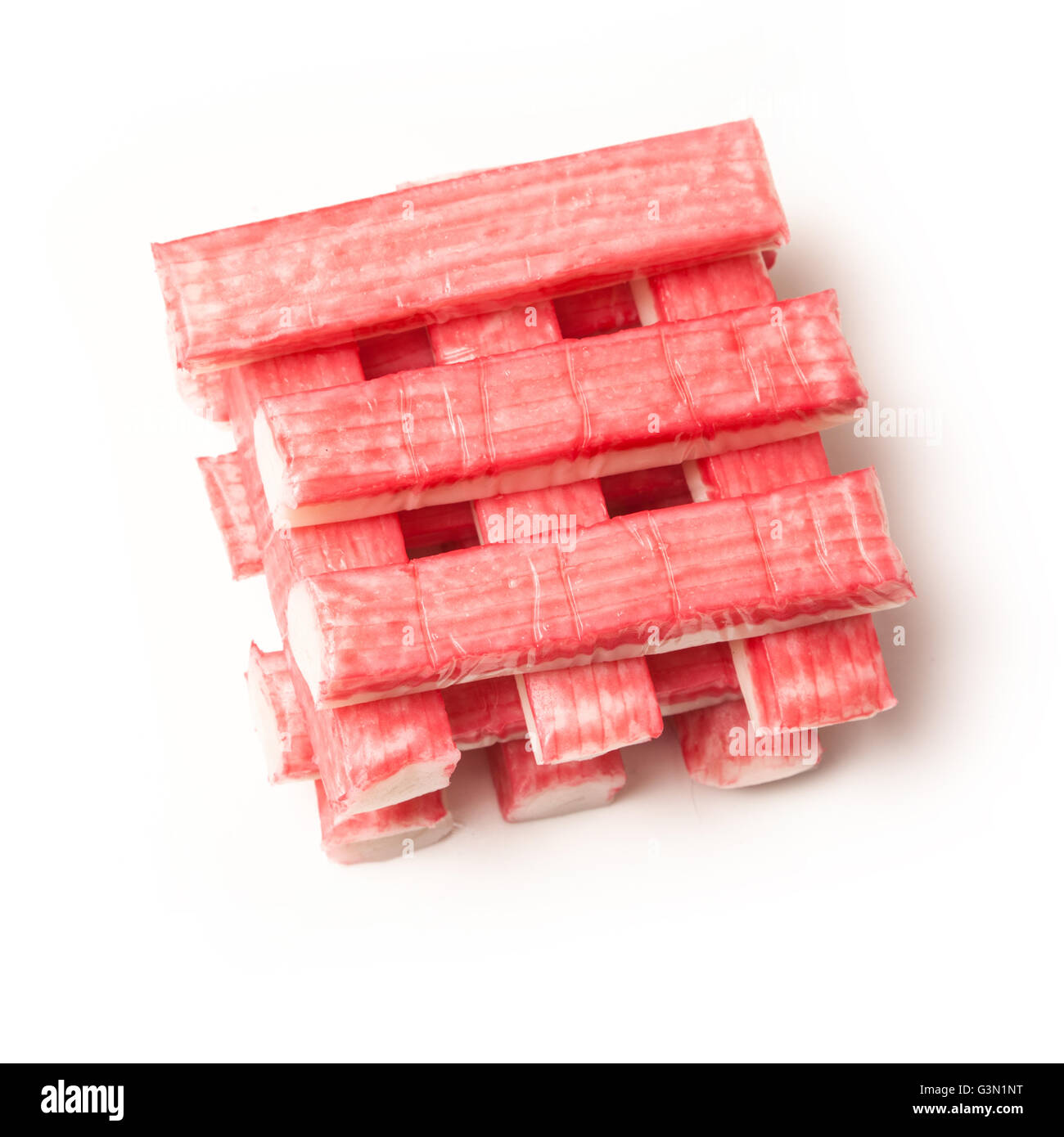 Fish sticks or crab sticks, Imitation crab sticks made from white fish ...