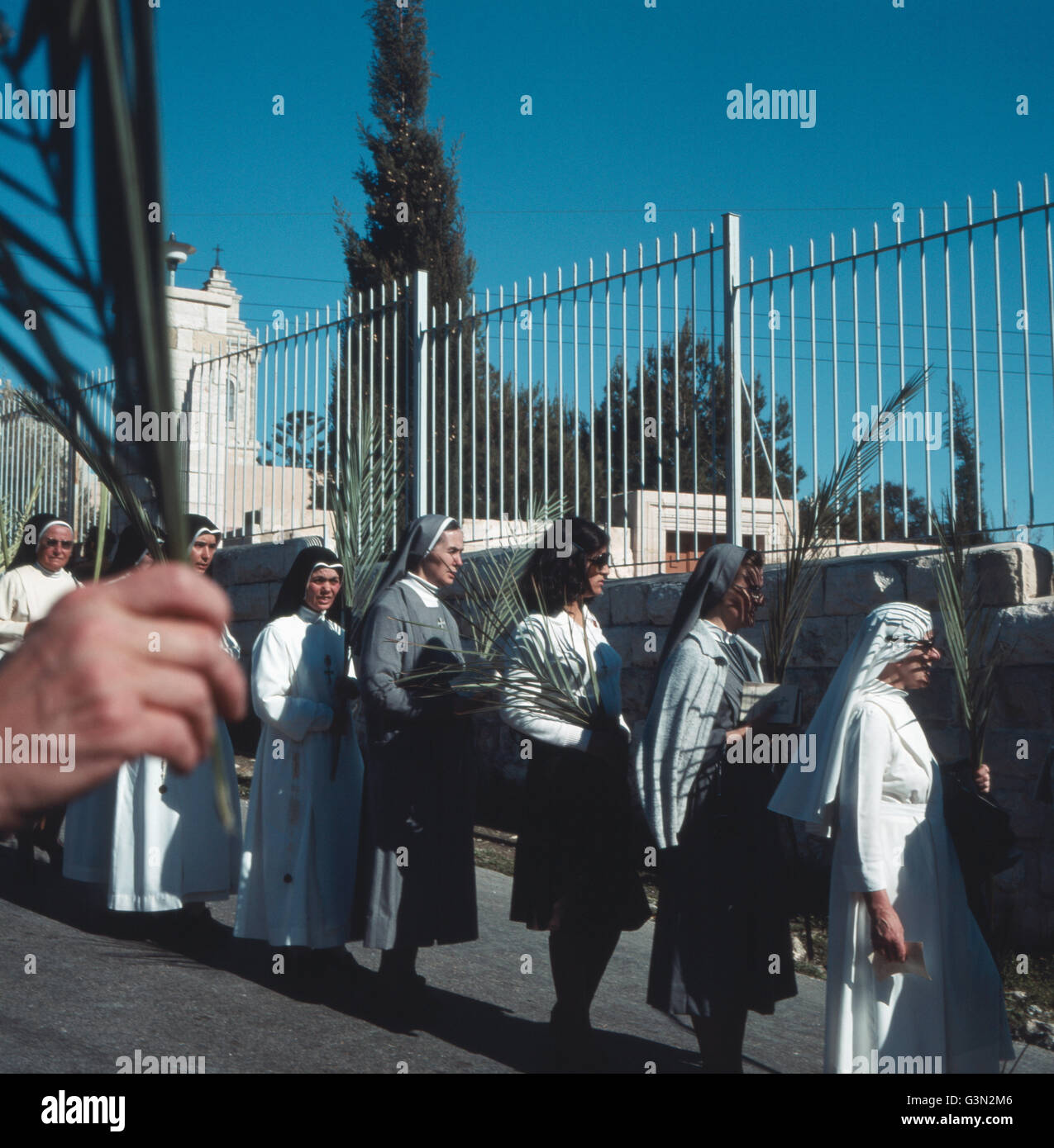 Palmsonntag in Israel, 1970er Jahre. Palm Sunday in Israel, 1970s Stock ...