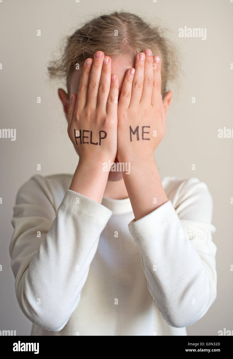 Child need help Stock Photo - Alamy