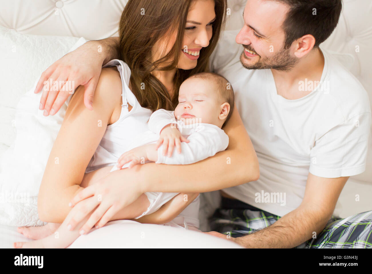 Young mother baby diaper hi-res stock photography and images - Alamy
