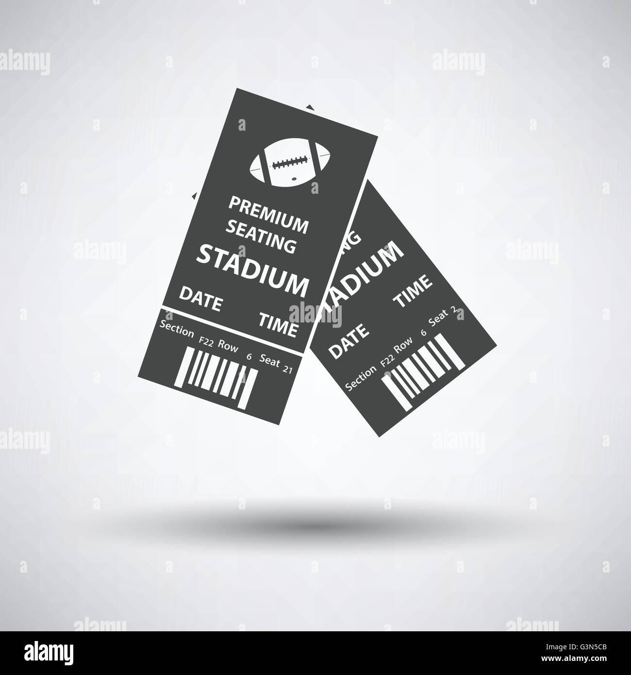 American football tickets icon. Vector illustration Stock Vector Image ...