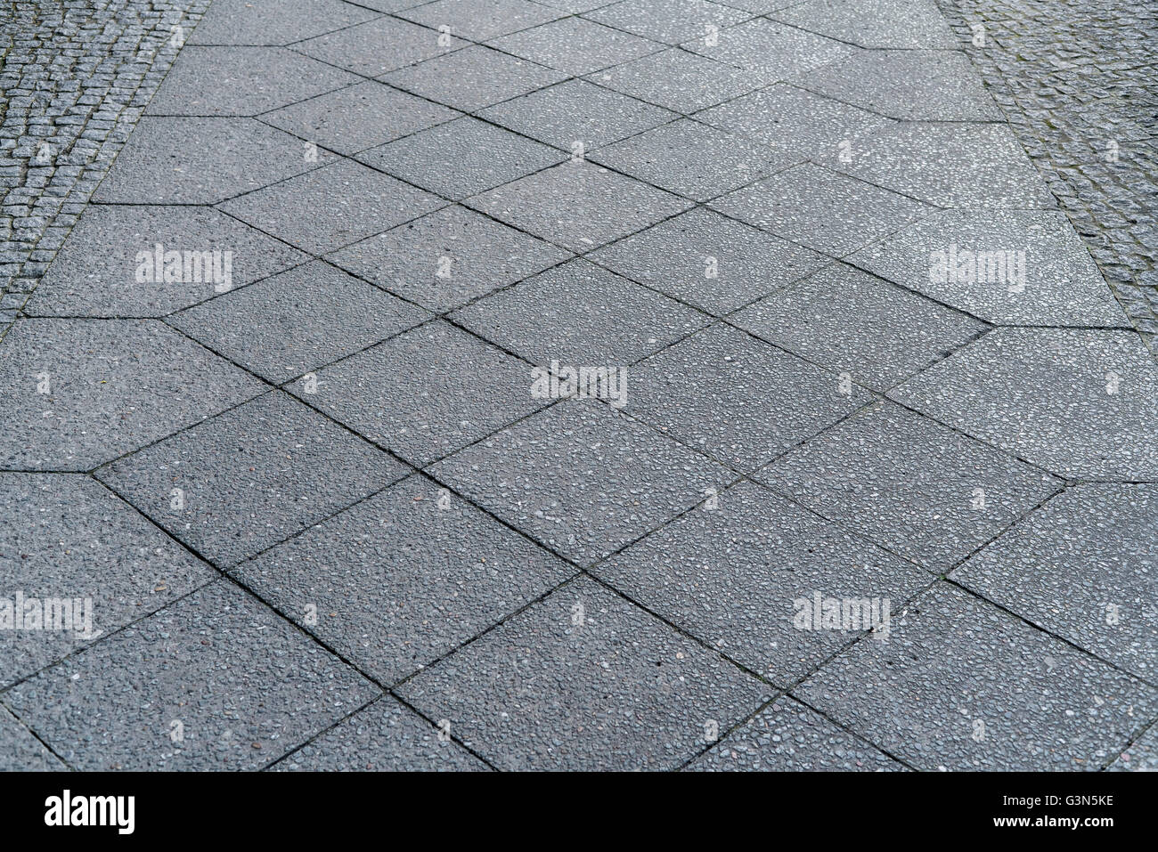 detailed close up of a mini stone stage background in urban outdoor ...