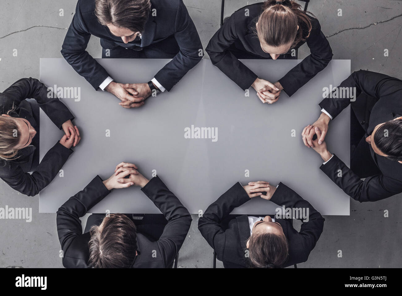 Business meeting aerial hi-res stock photography and images - Alamy