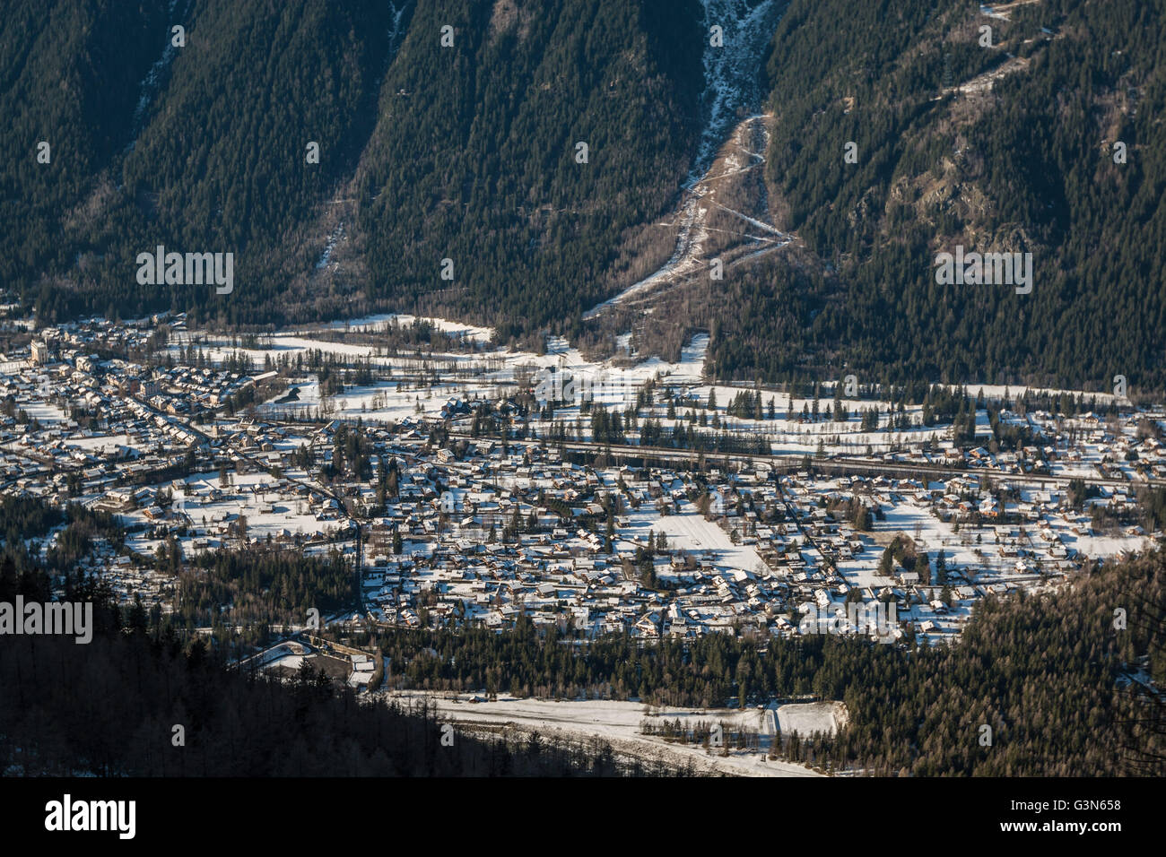 City of Chamonix in Alps Stock Photo - Alamy
