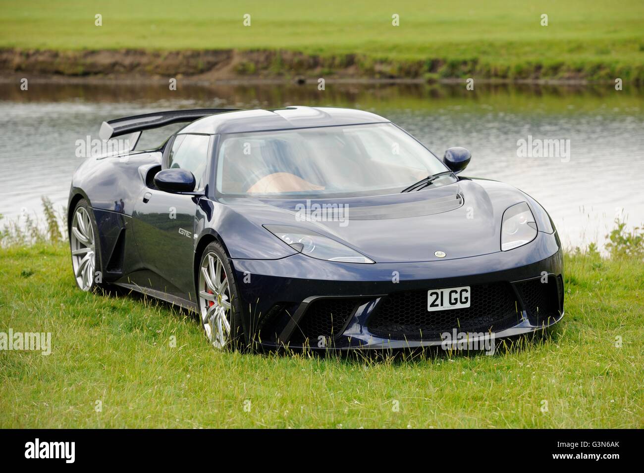 Lotus Evora parked at a classic car meeting in Derbyshire Stock Photo ...