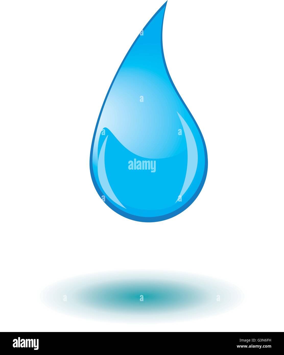 vector water drop with shadow Stock Vector Image & Art - Alamy