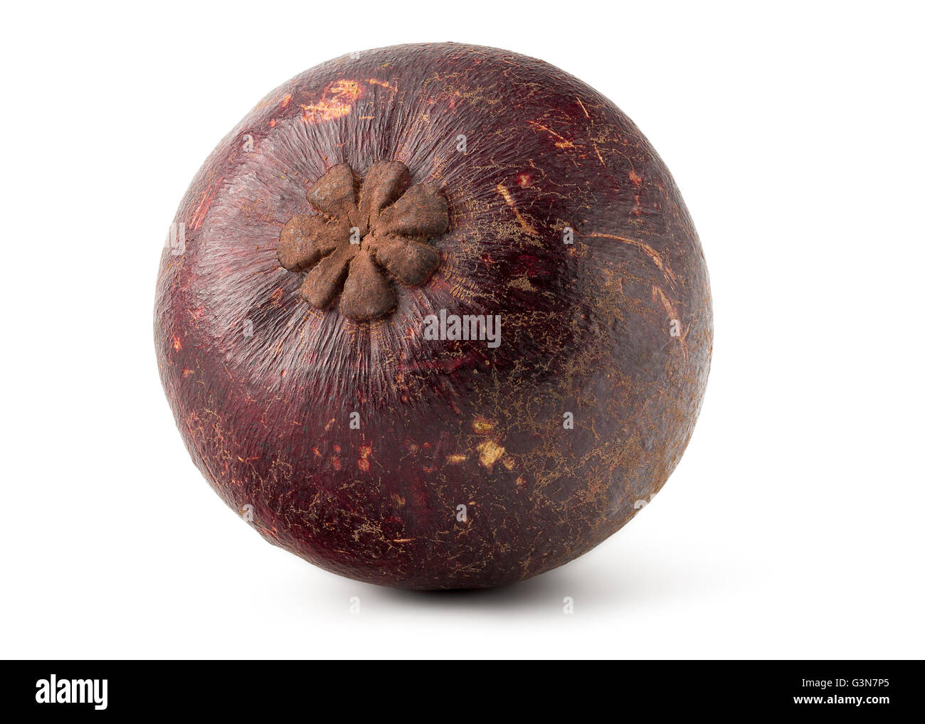 Fresh Mangosteen Isolated on White Background in Full Depth of Field ...