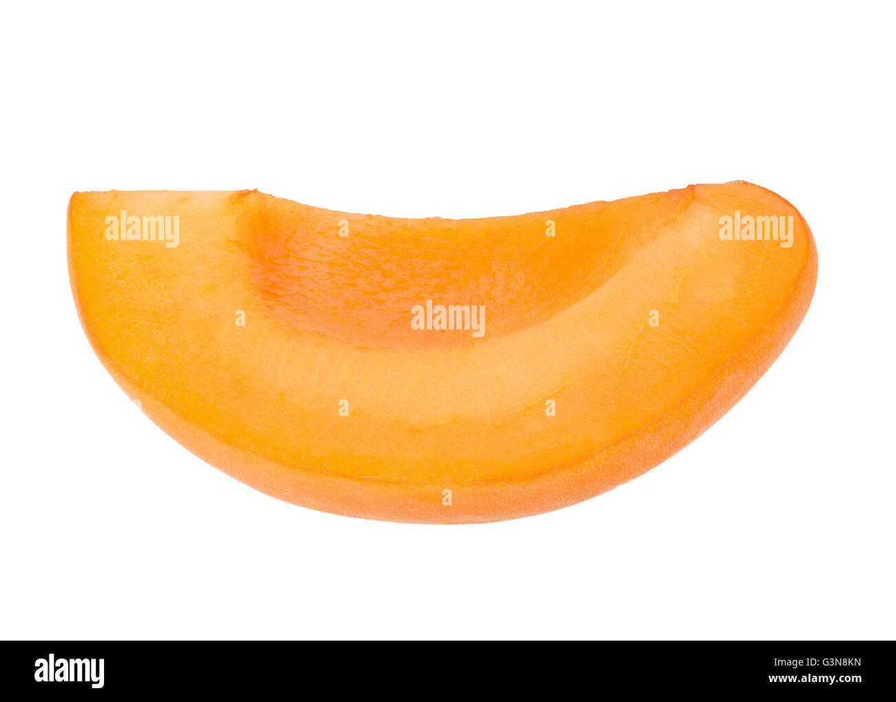 Sliced Fresh Yellow Apricot Isolated on White Background in Full Depth ...
