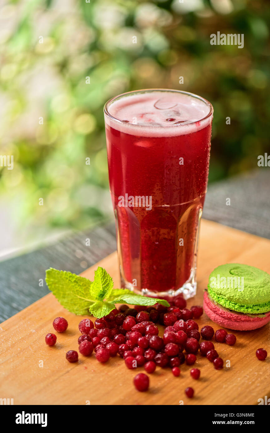 fruit drink with cranberries Stock Photo - Alamy