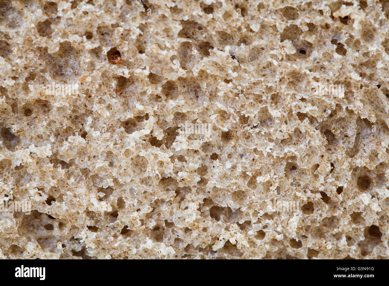 Texture of fresh rye bread, incision, close up Stock Photo - Alamy