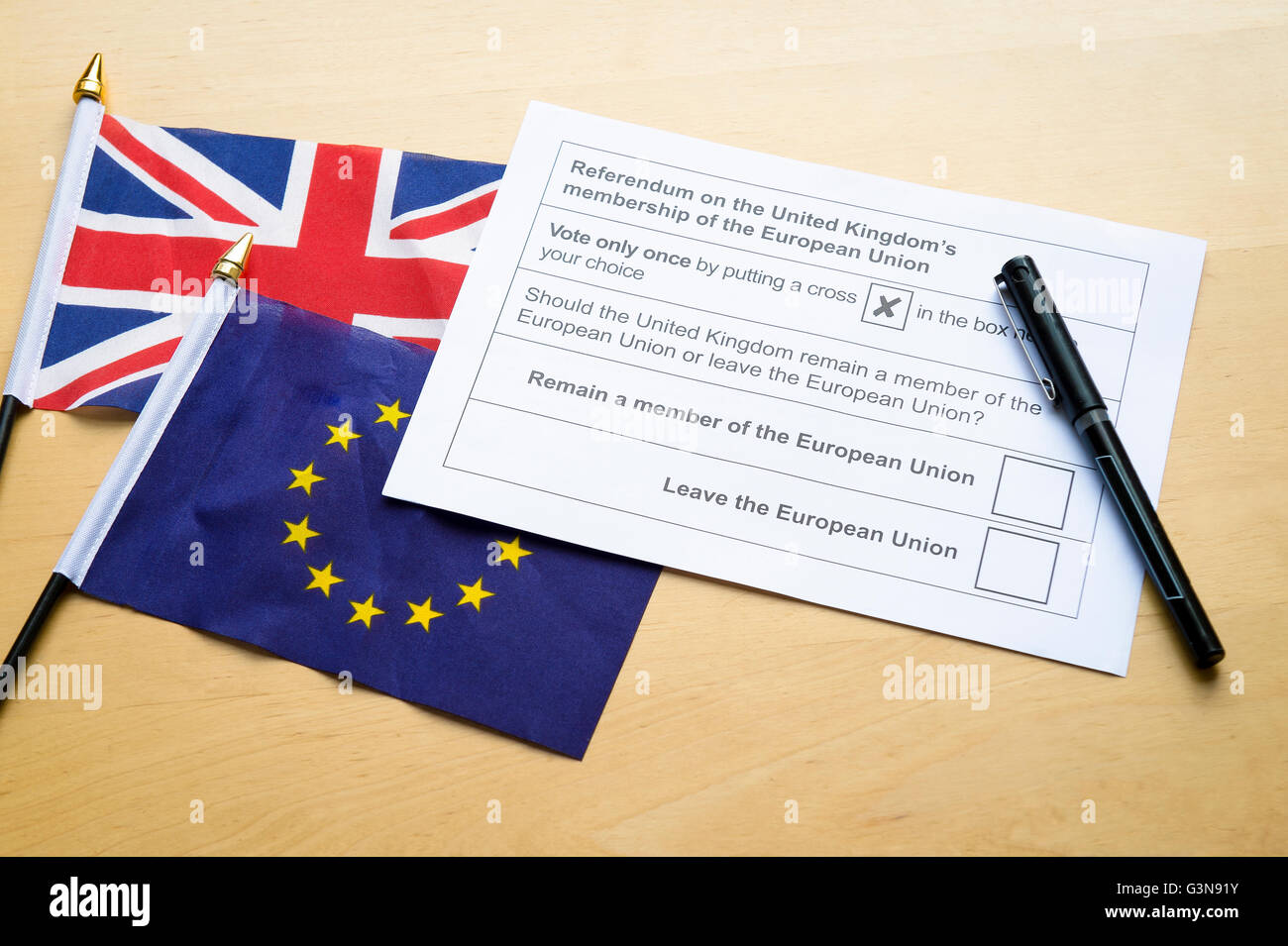 Referendum voting slip brexit hi-res stock photography and images - Alamy