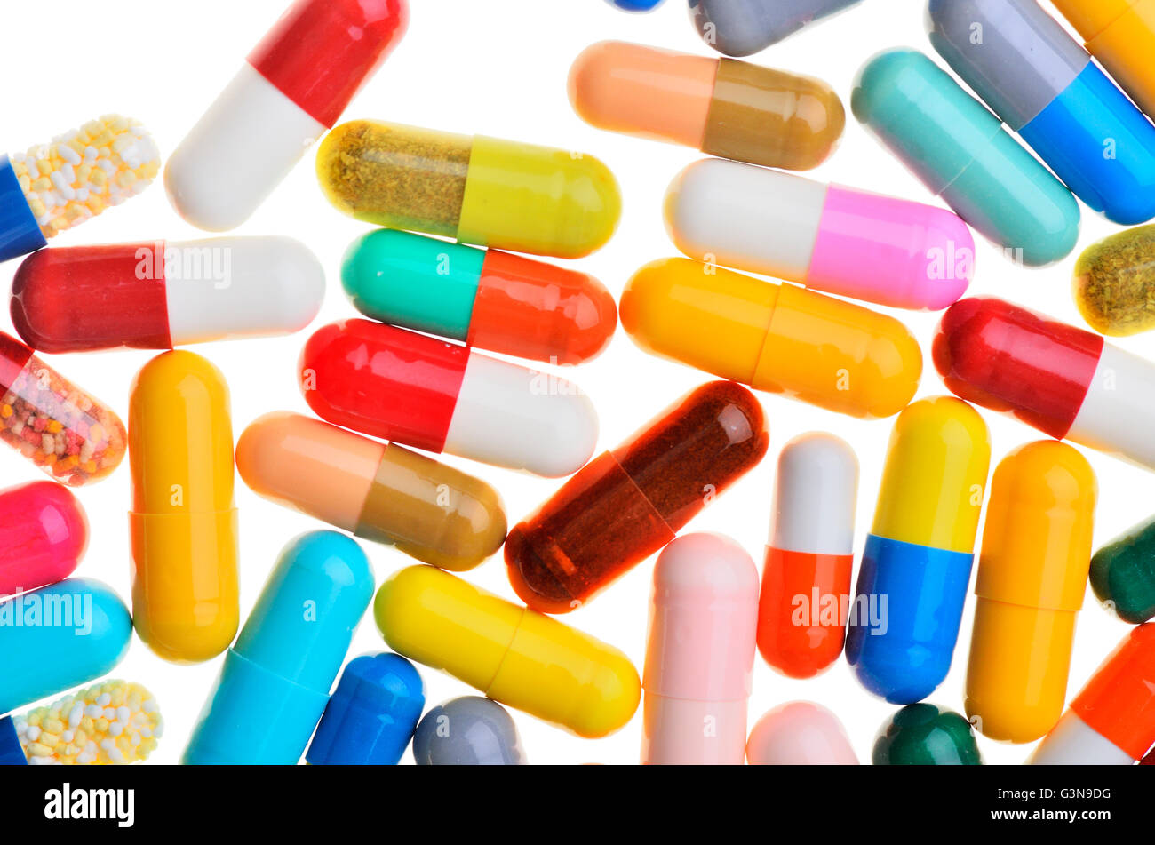 Set different color pills hi-res stock photography and images - Alamy