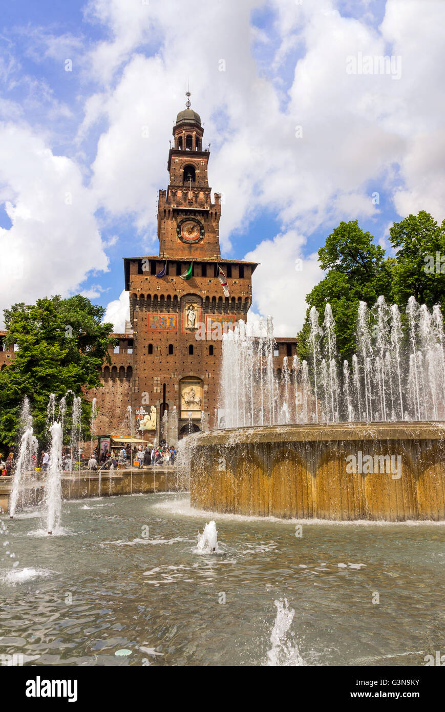 Milan clock towers hi-res stock photography and images - Alamy