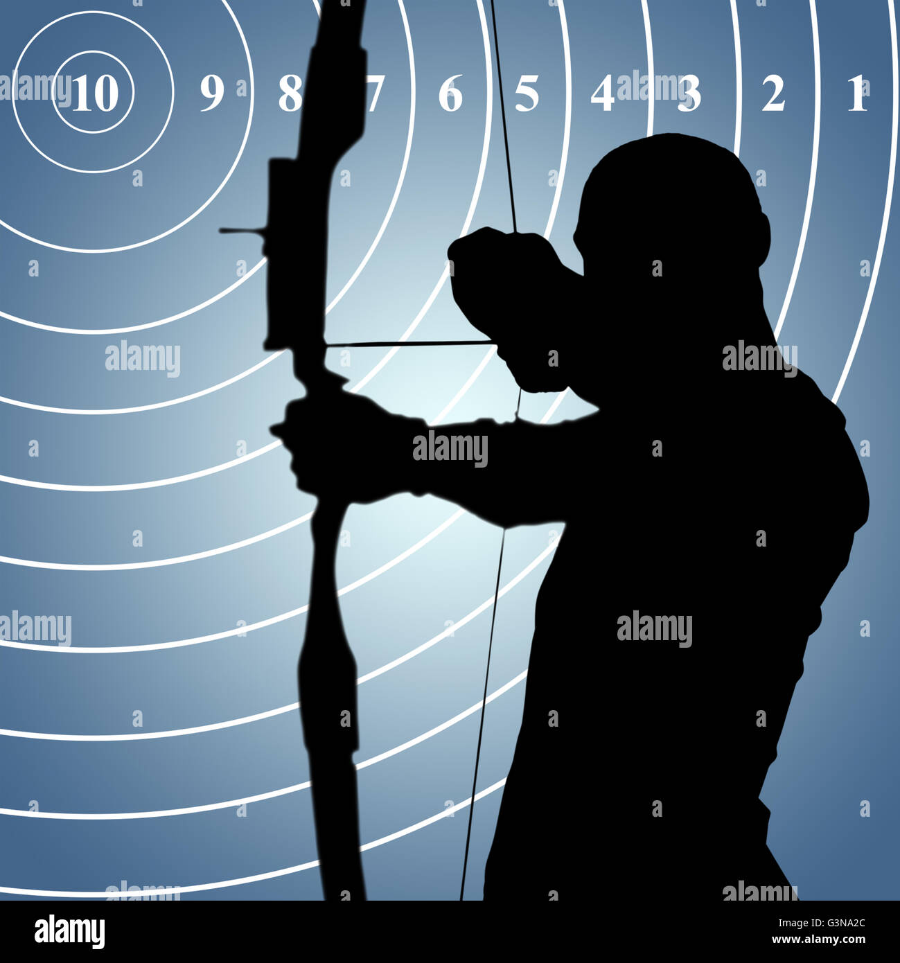 Front view sportsman practising archery hi-res stock photography and ...