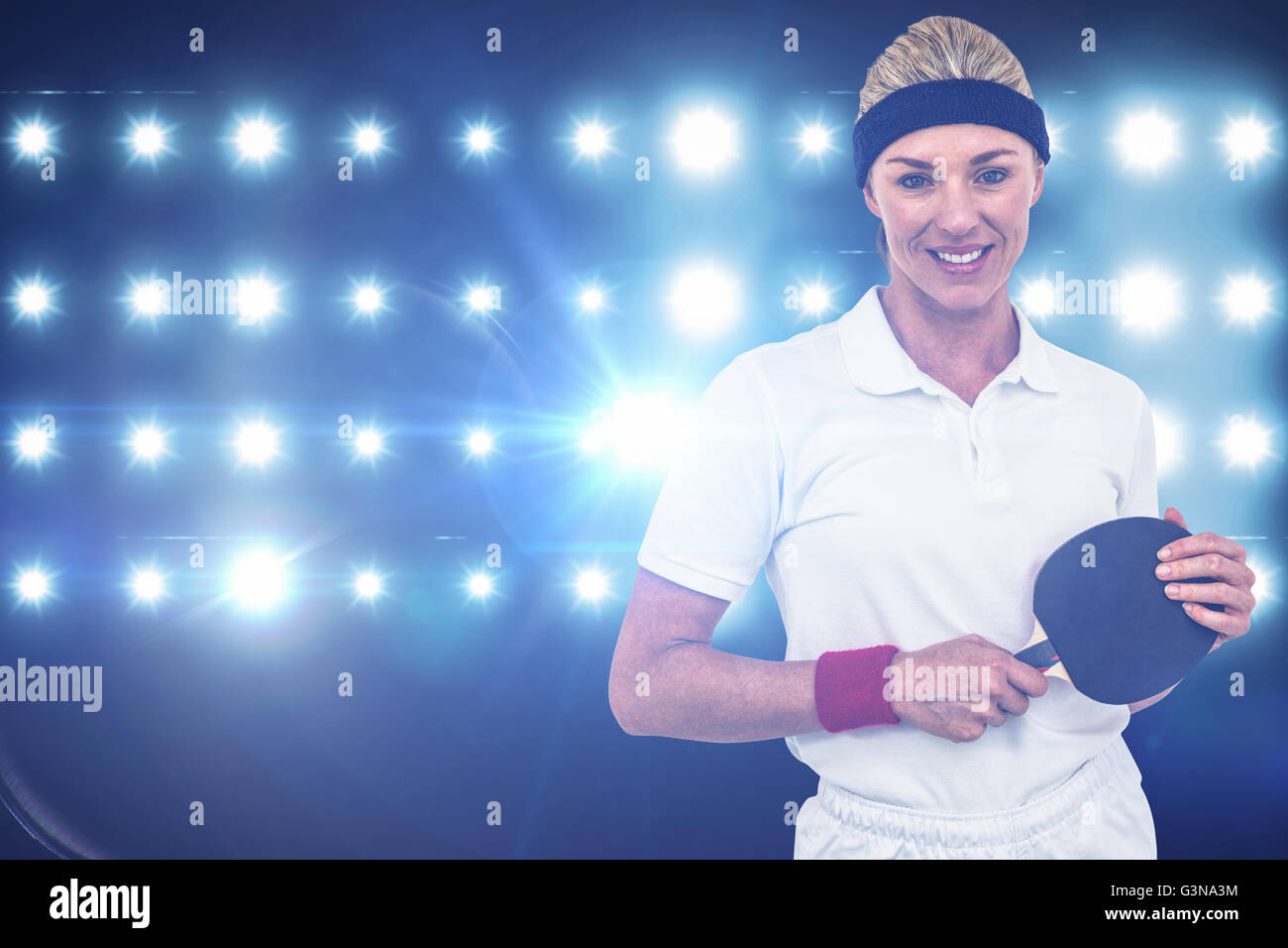 Smiling woman holding paddle hi-res stock photography and images - Alamy