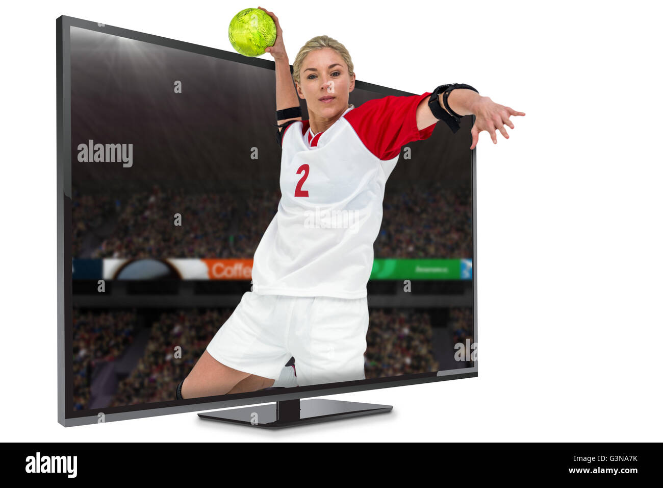 Female throwing ball Cut Out Stock Images & Pictures - Alamy