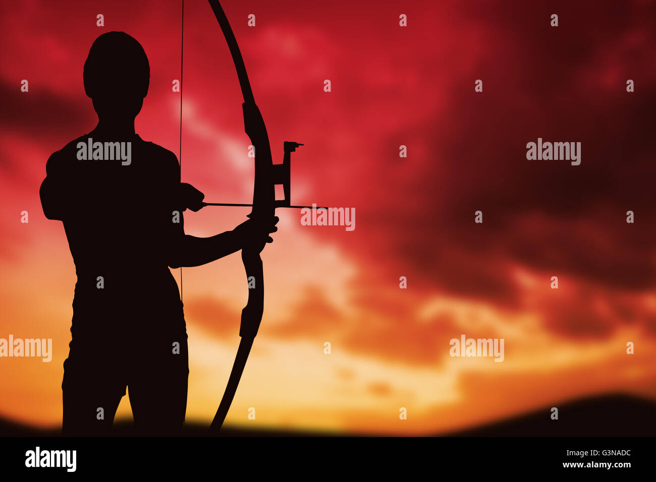 Posing with bow and arrow hi-res stock photography and images - Alamy