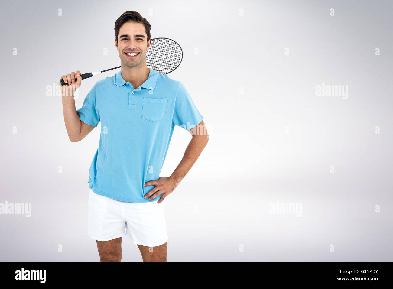 Hand with badminton racquet hi-res stock photography and images - Alamy