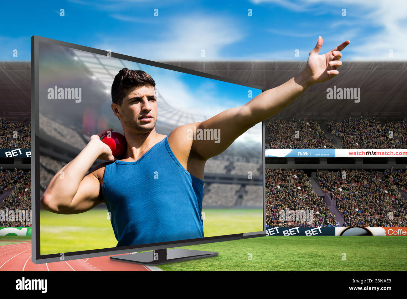 Composite image front view sportsman hi-res stock photography and ...