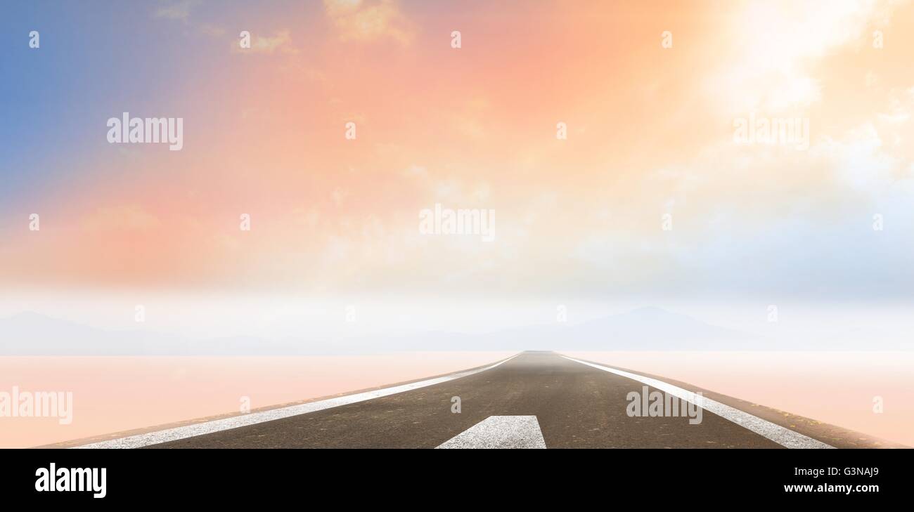 Composite image of road Landscape Stock Photo - Alamy