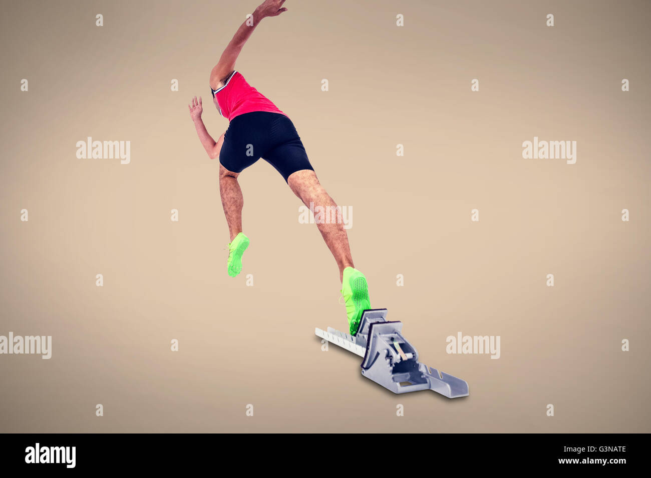 Male runner blocks hi-res stock photography and images - Alamy