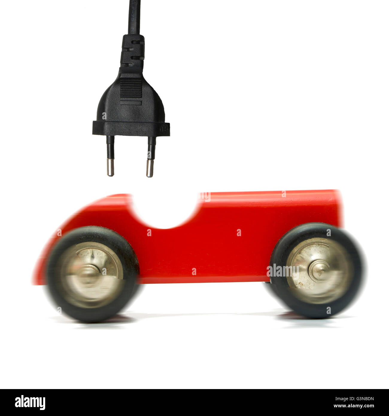 Miniature car with plug hi-res stock photography and images - Alamy
