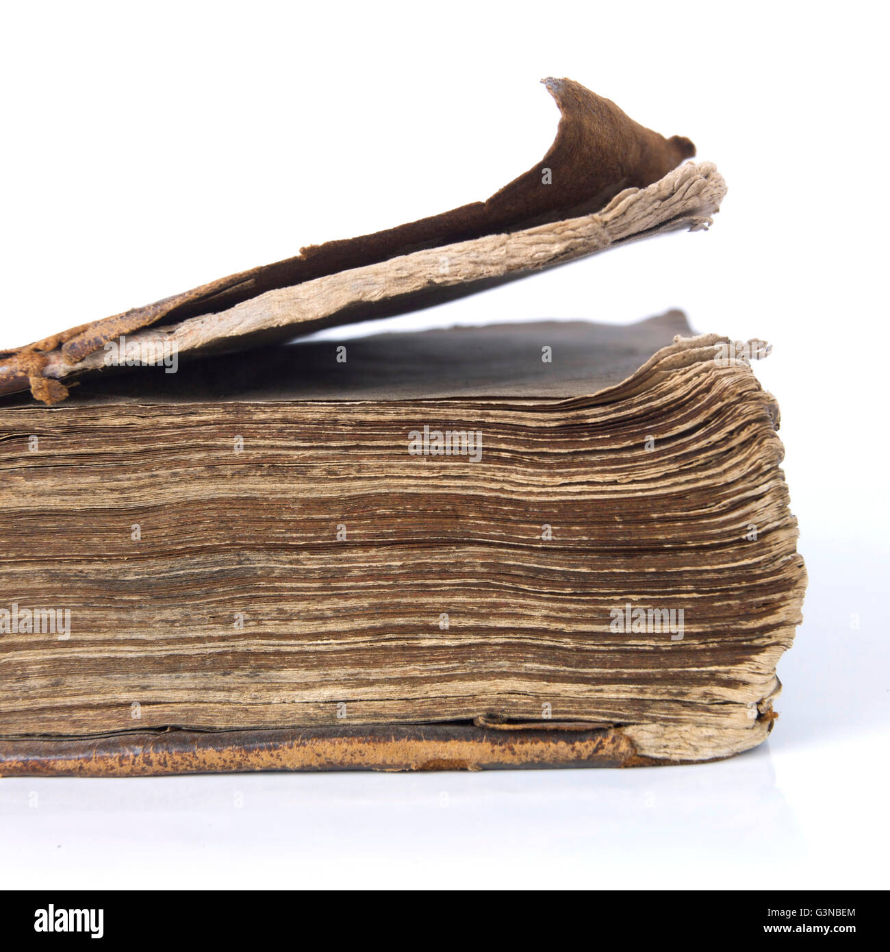 Side view open old book hi-res stock photography and images - Alamy