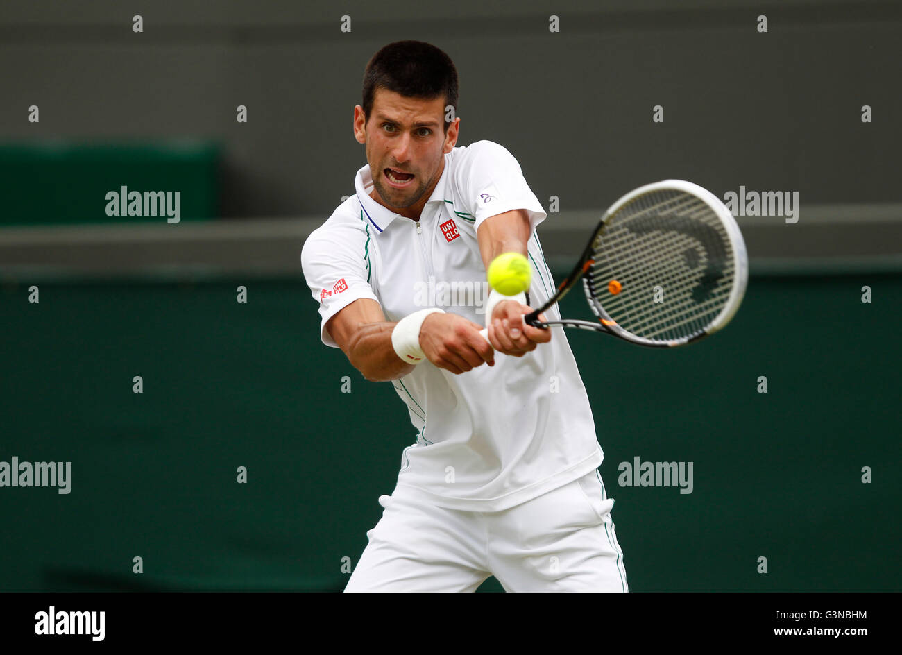 Novak djokovic backhand hi-res stock photography and images - Alamy