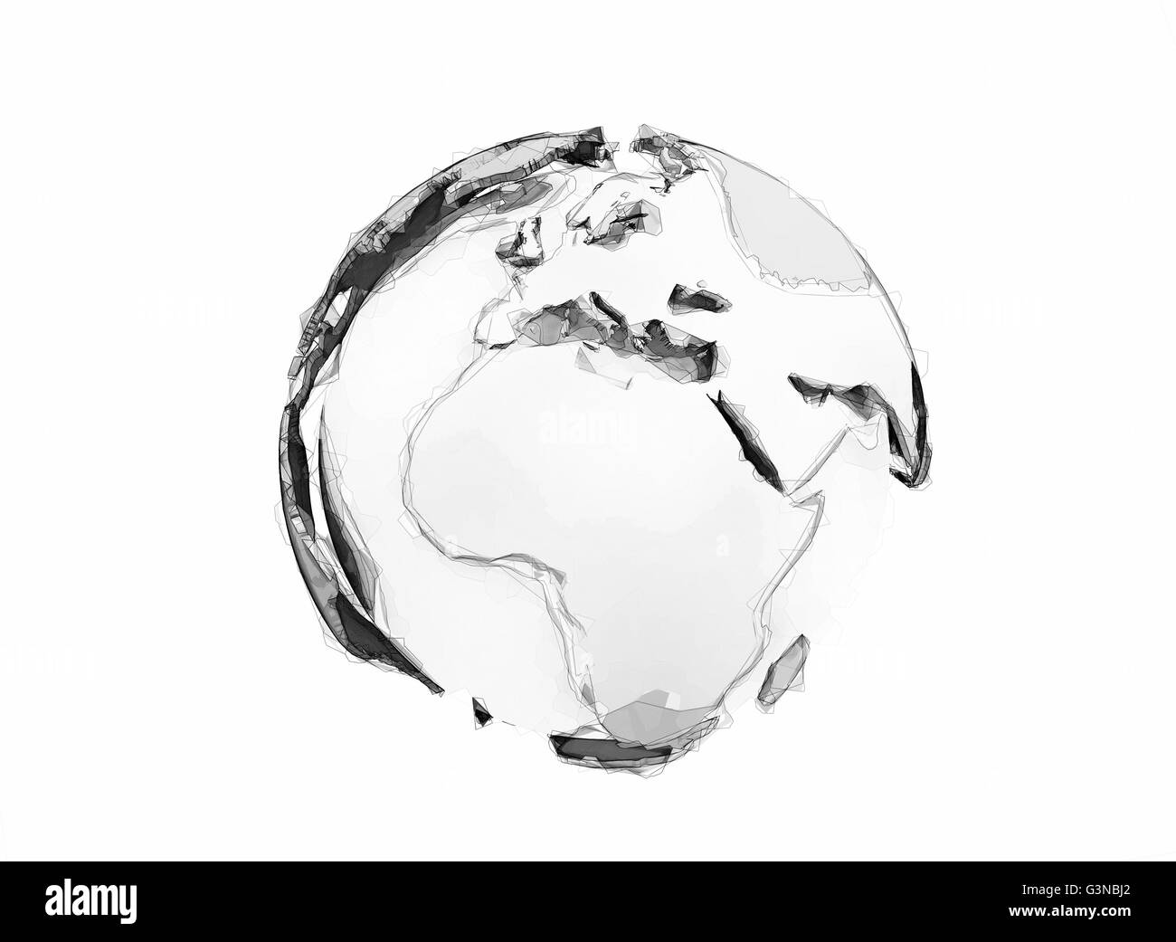 Planet icon isolated on white Black and White Stock Photos & Images - Alamy