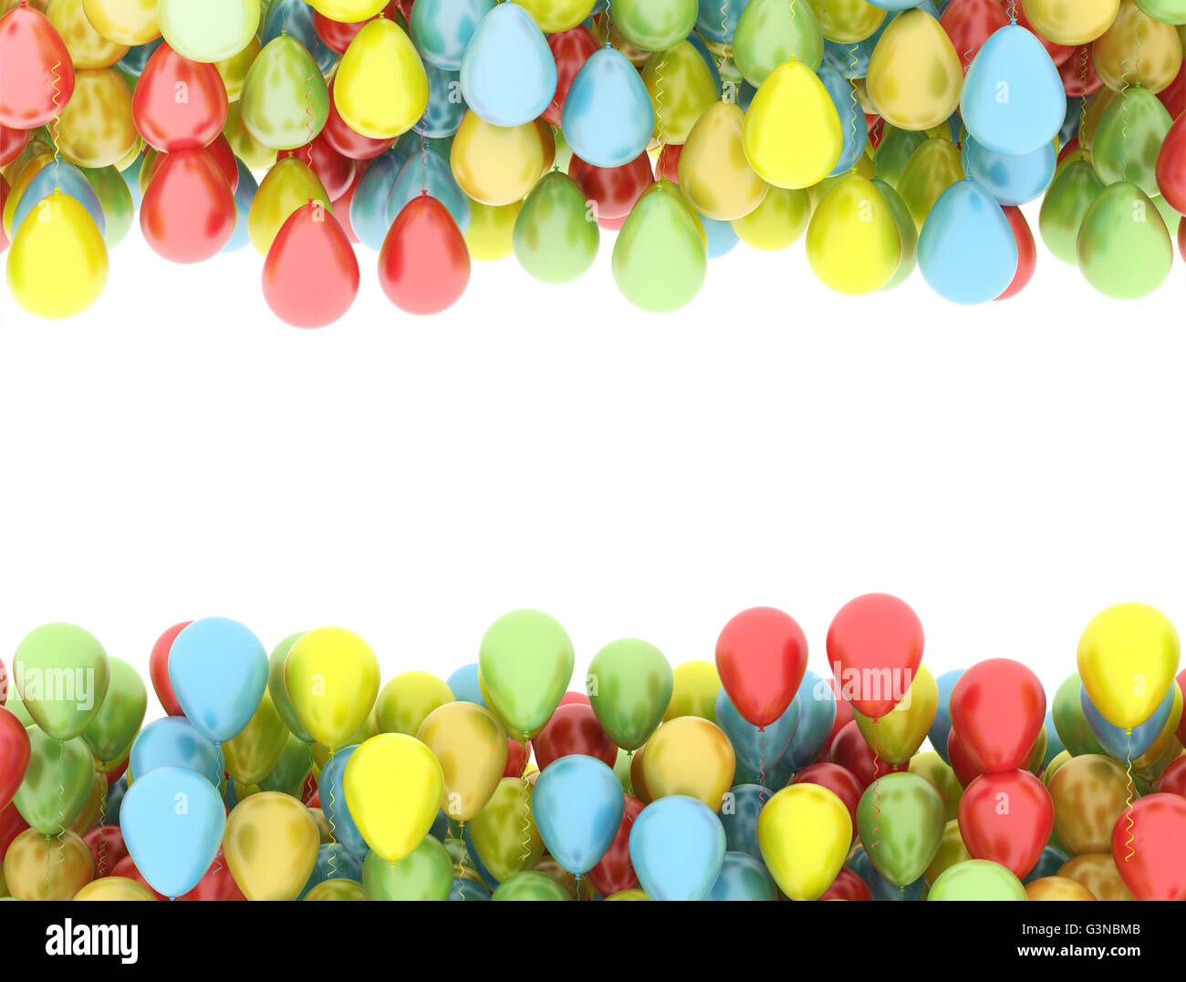 party balloons isolated on white Stock Photo - Alamy