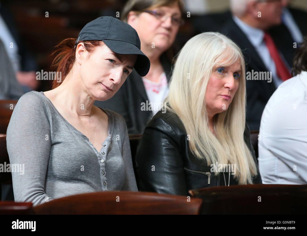 Clare Daly TD (left) attends a public meeting between the Policing ...