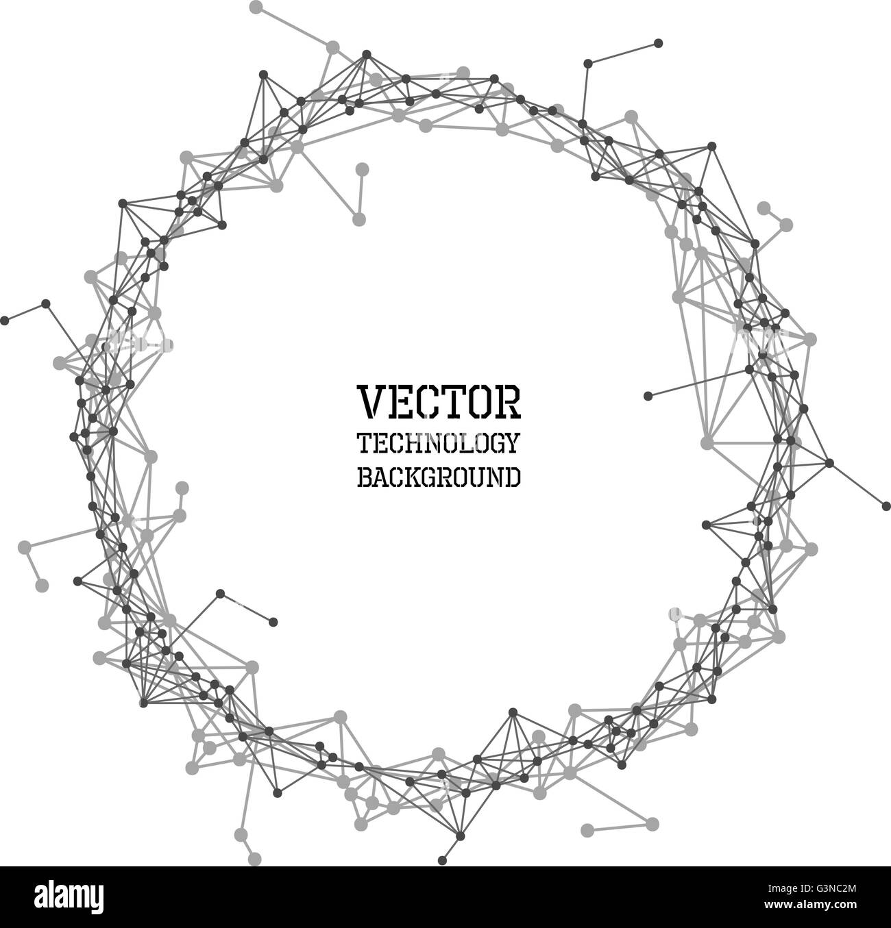 Network abstract polygonal circle background Stock Vector Image & Art ...