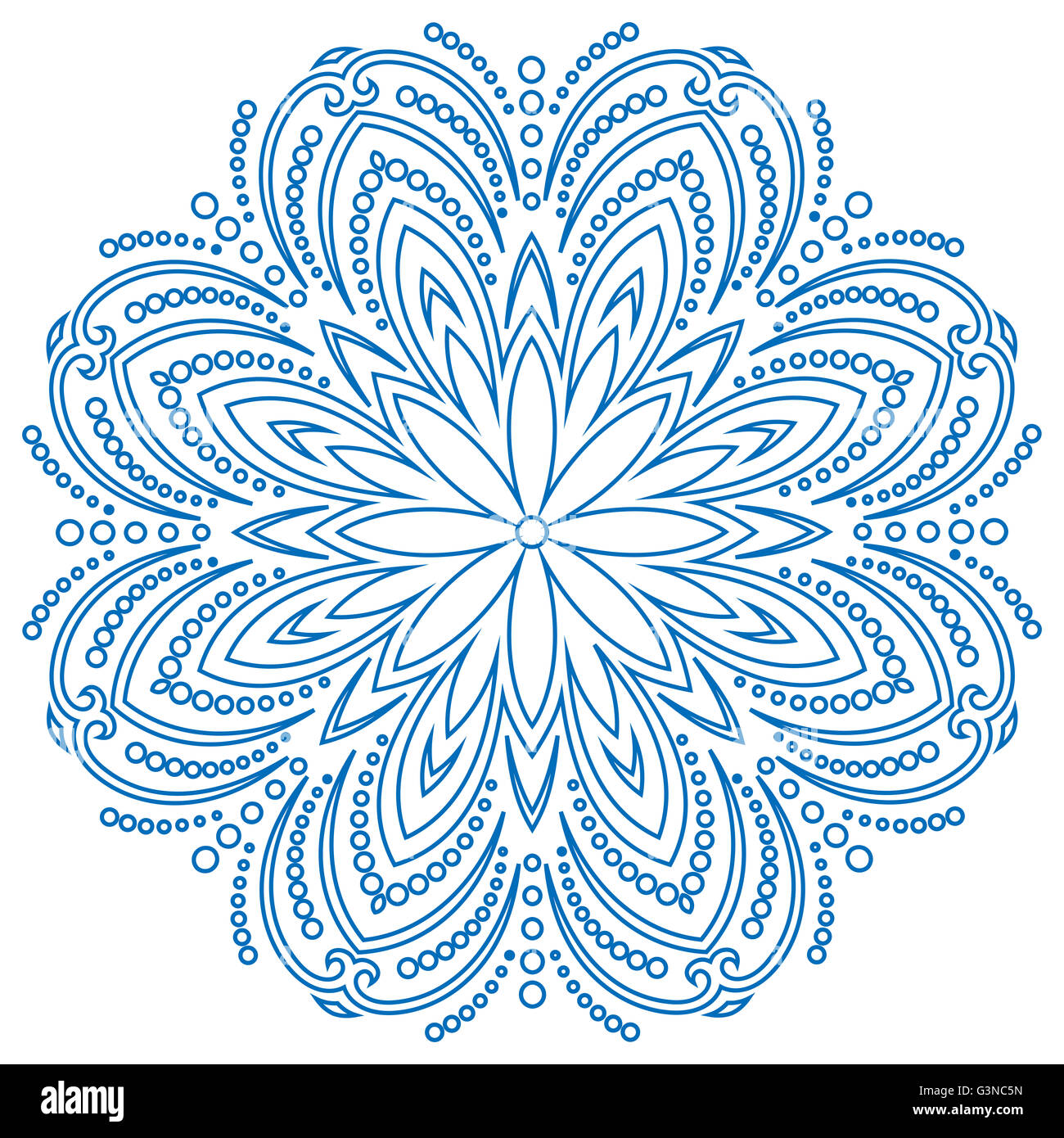 Pretty Round Snowflake Stock Photo - Alamy