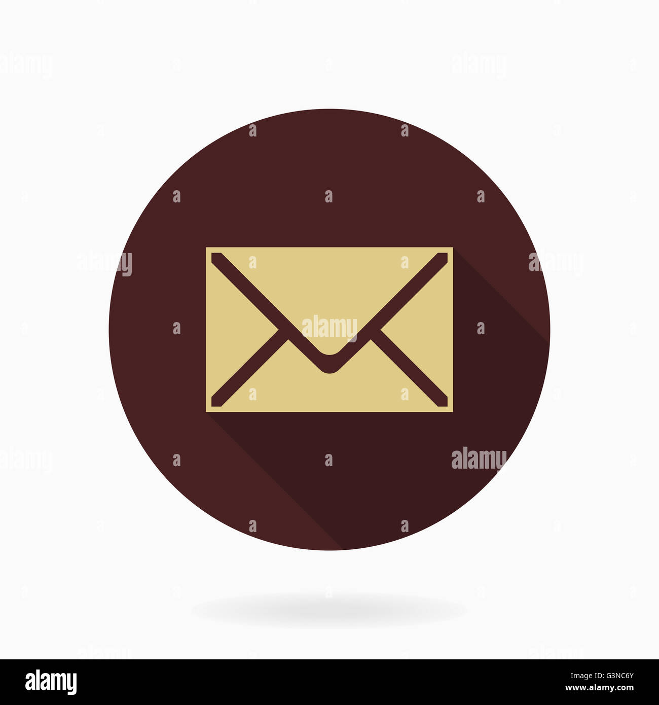Golden email icon Cut Out Stock Images & Pictures - Alamy