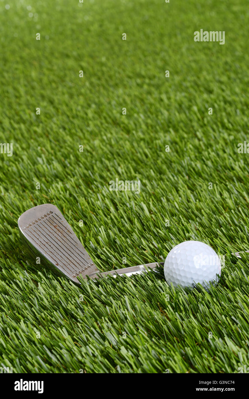 closeup of golf wedge club and ball Stock Photo - Alamy