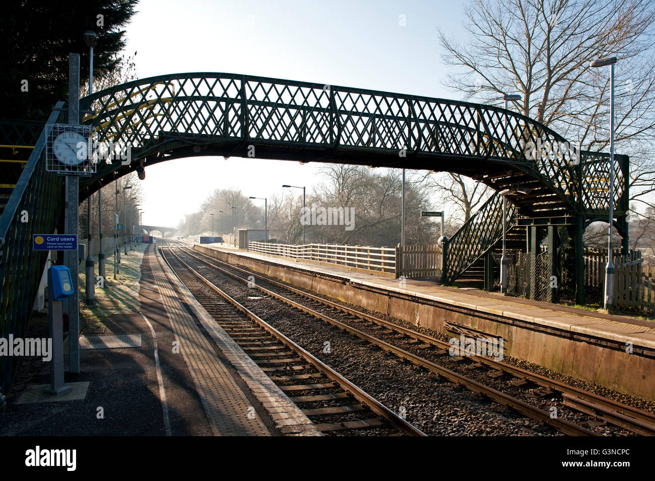 Double track train station hi-res stock photography and images - Alamy