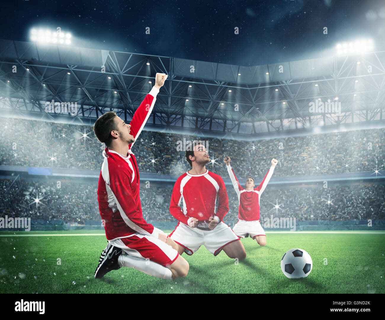 Exultation of a football players Stock Photo - Alamy