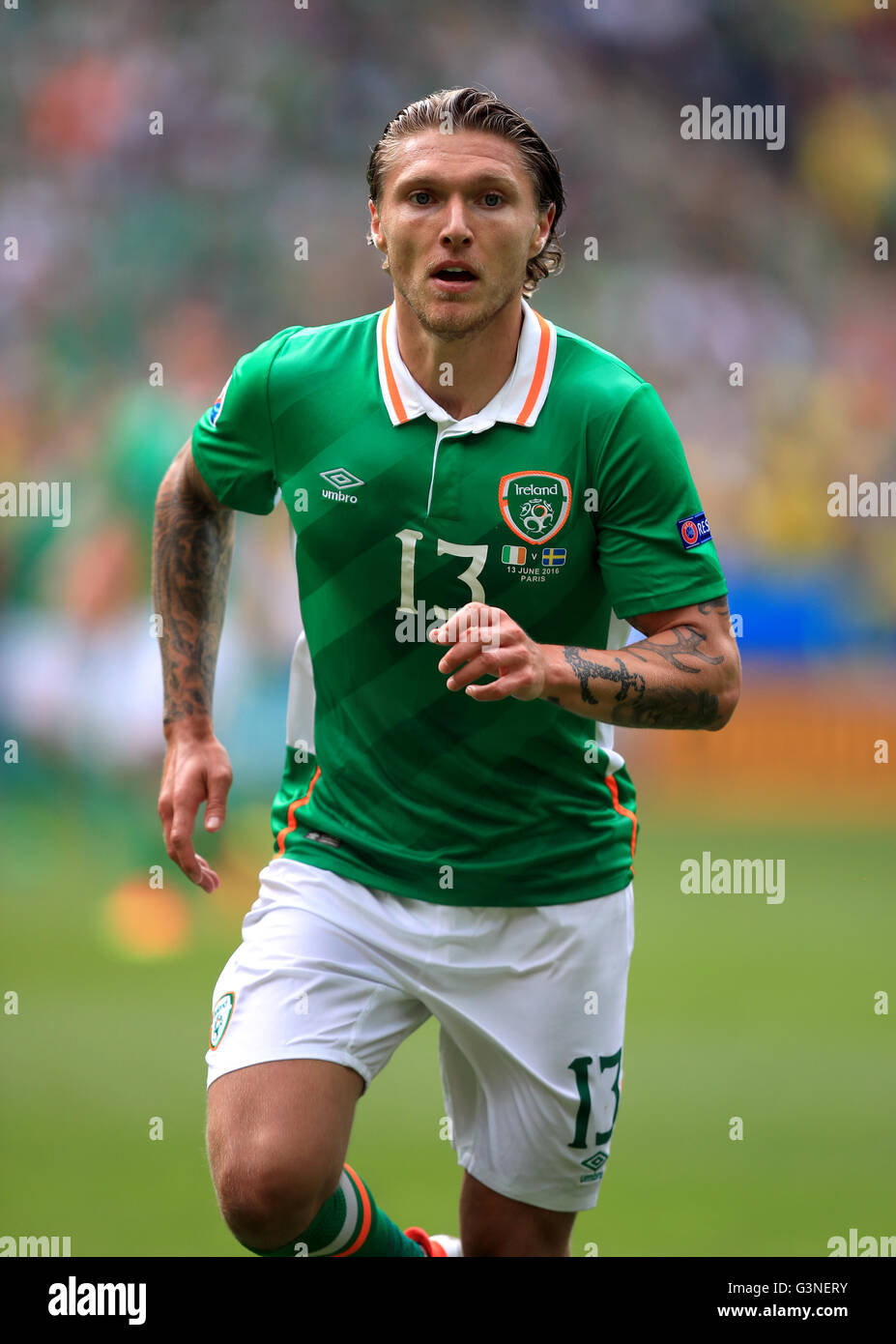 Republic of Ireland's Jeff Hendrick during the UEFA Euro 2016, Group E ...