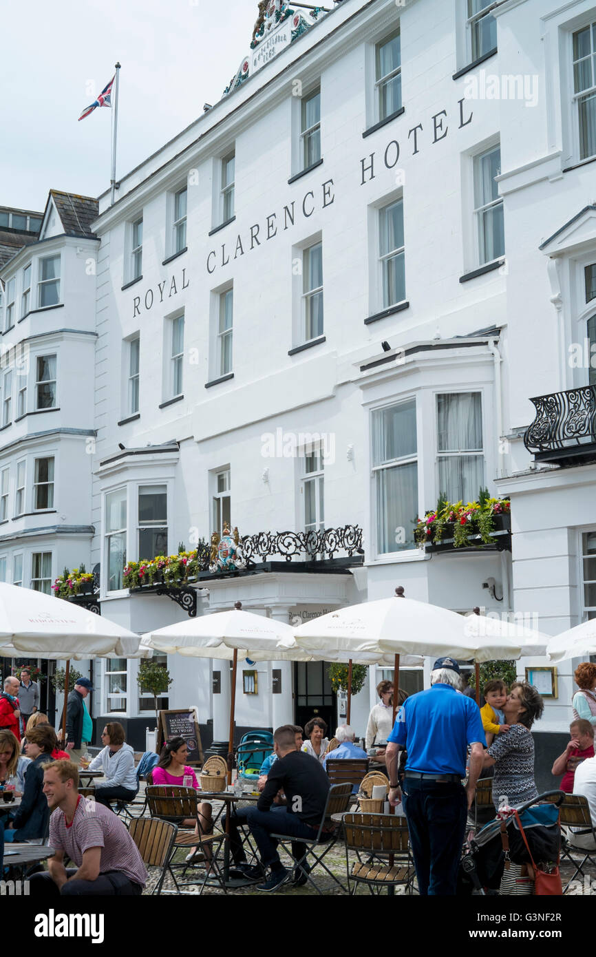 Exeter Capital city of Devon England UK Royal Clarence Hotel Stock ...