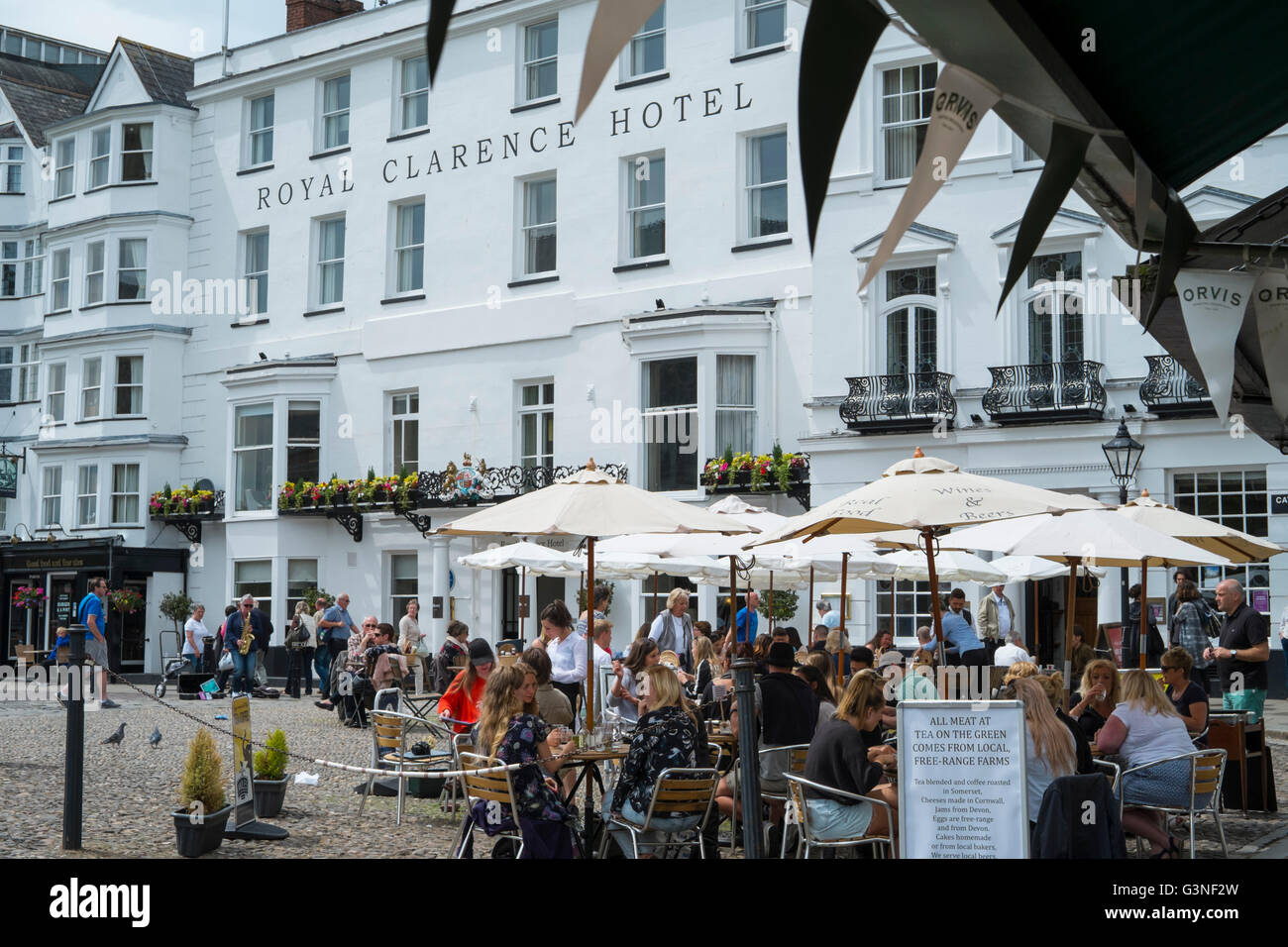 Exeter Capital city of Devon England UK The Royal Clarence Hotel Stock ...