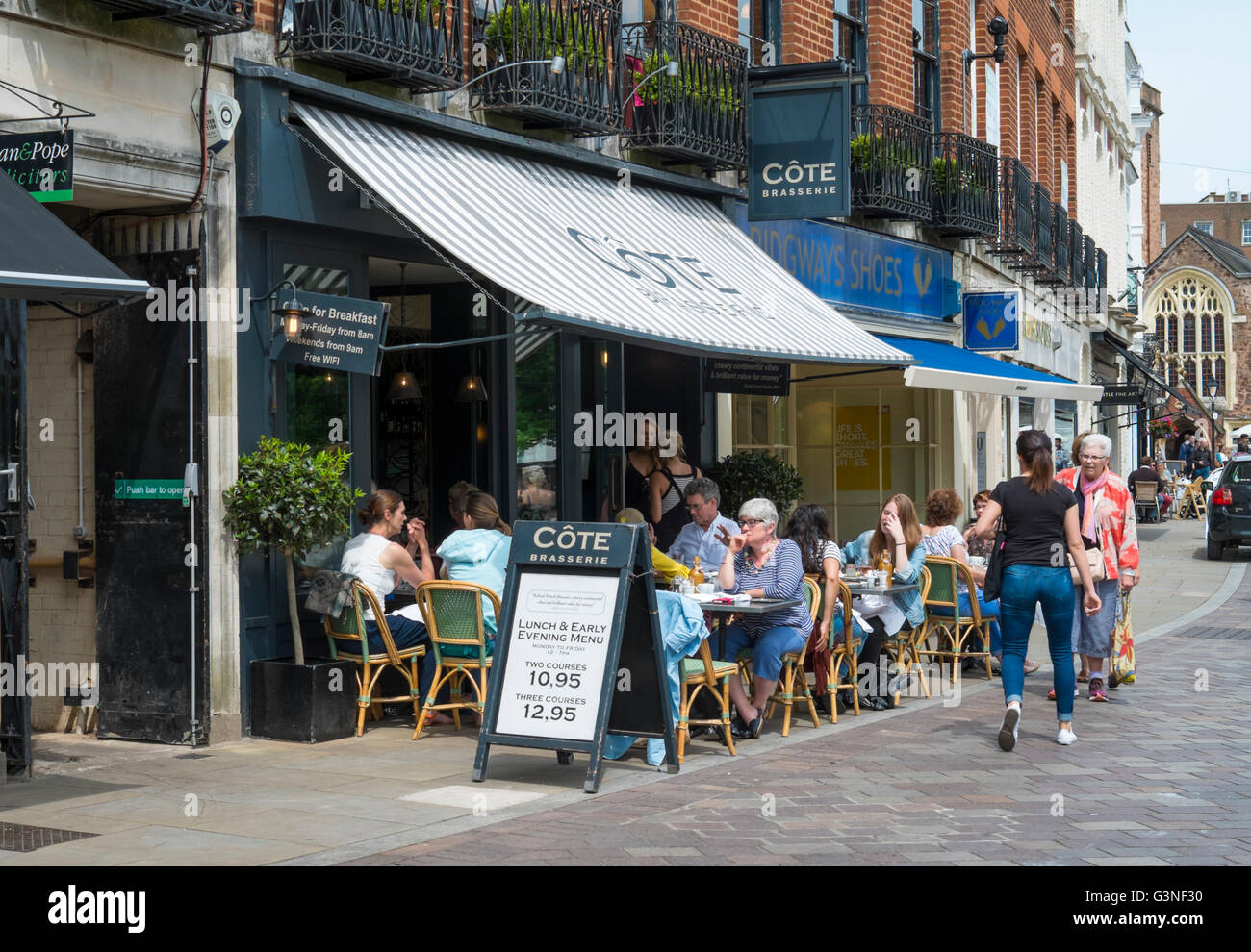 Exeter Capital city of Devon England UK Cote Brasserie Stock Photo - Alamy