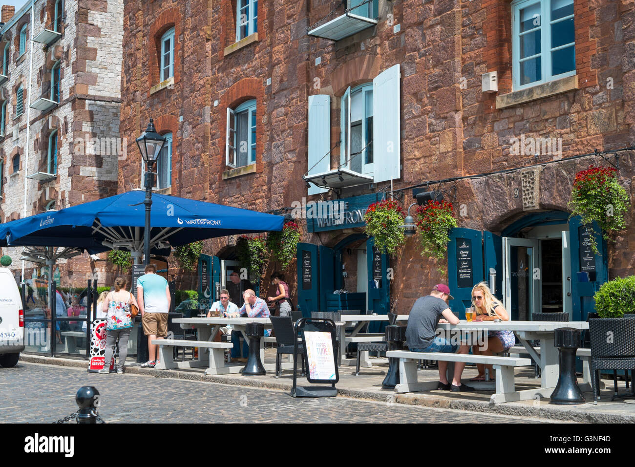 Exeter Capital city of Devon England UK On The Waterfront bar Stock ...