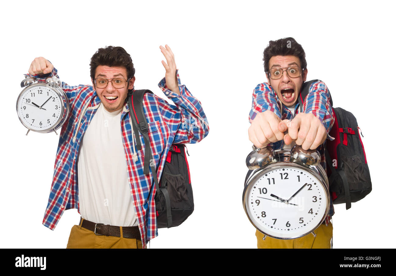 Student university man stress Cut Out Stock Images & Pictures - Alamy