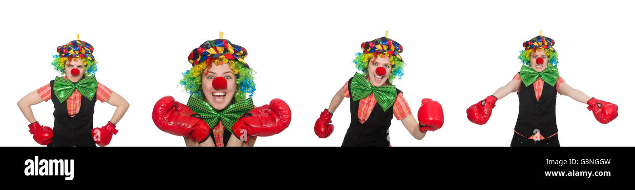 Clown in various poses isolated on white Stock Photo - Alamy