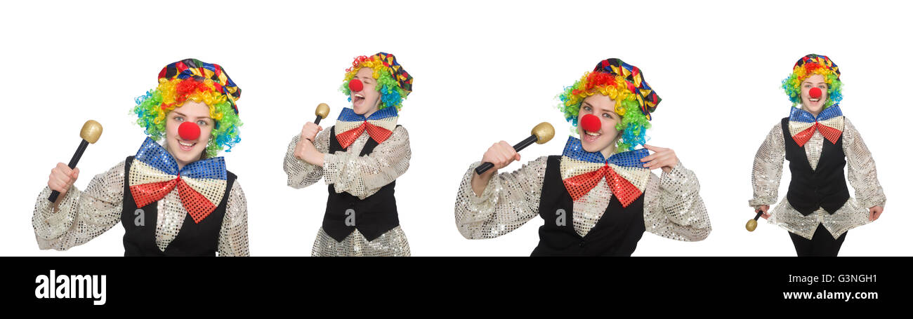 Clown in various poses isolated on white Stock Photo - Alamy
