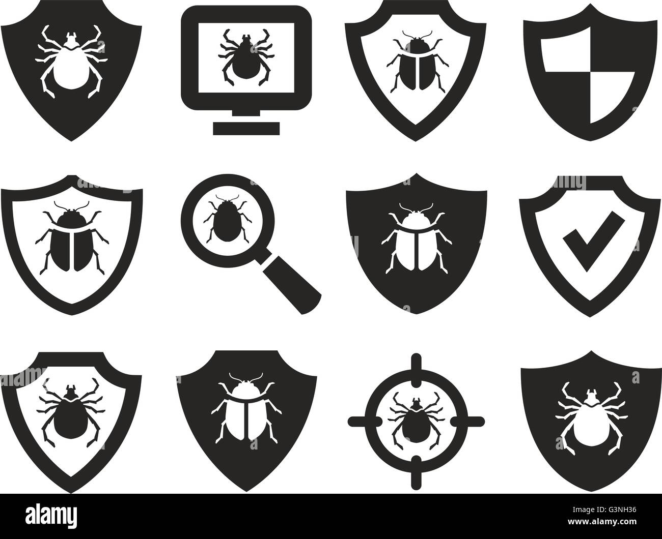 Malware protection icons Stock Vector Images - Alamy