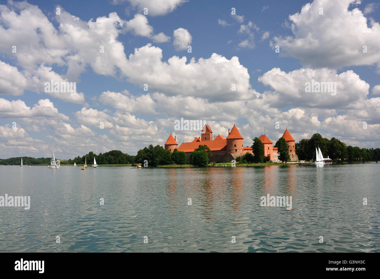Trakai Castle is an island castle located in Lithuania on an island in ...