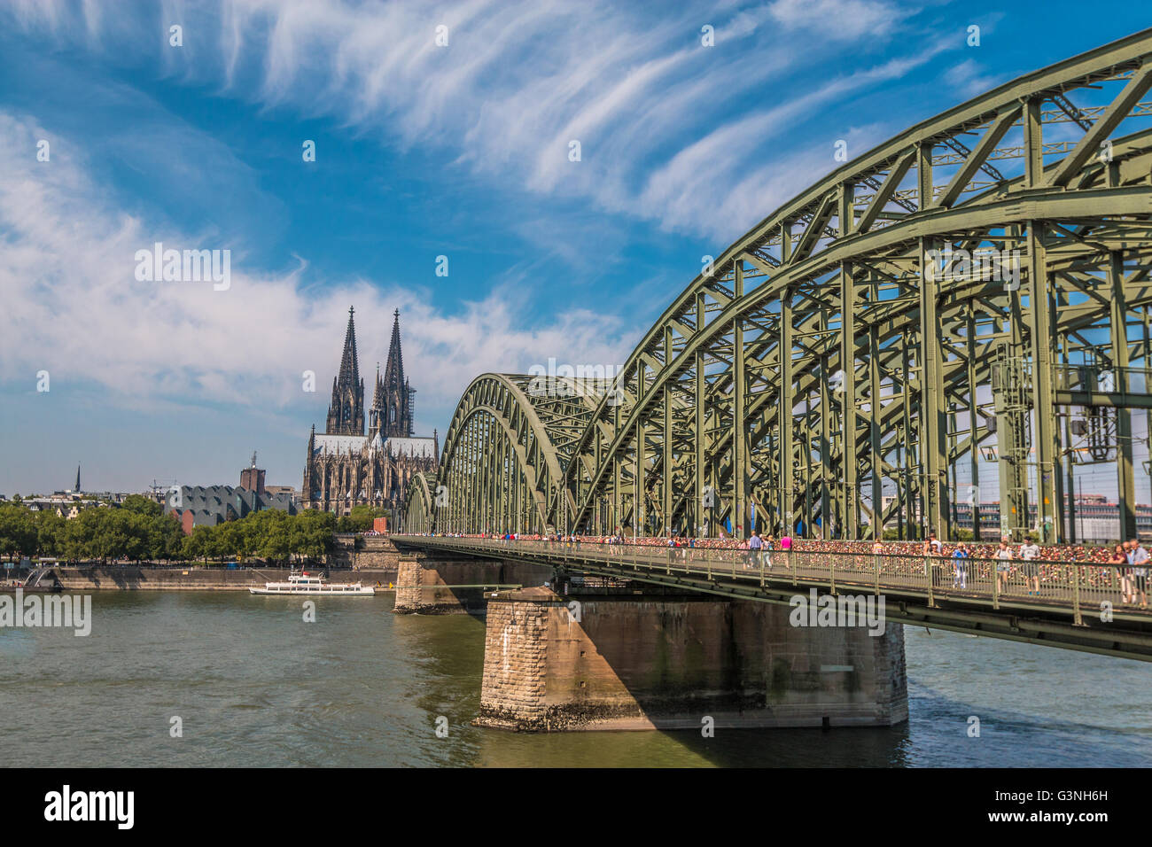 Rhine river in Cologne Germany Stock Photo - Alamy